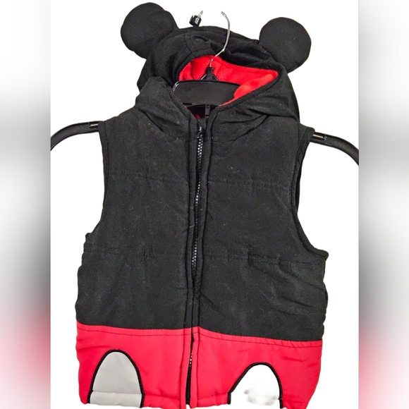 Jackets & Coats | Disney Mickey Mouse Puffer Vest Whood Size 4t | Poshmark
